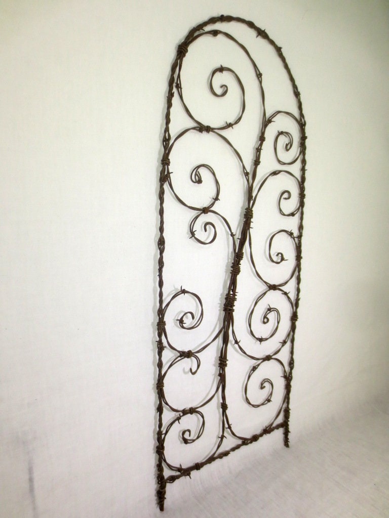 Sexy Spirals Barbed Wire Trellis Made to Order - Etsy