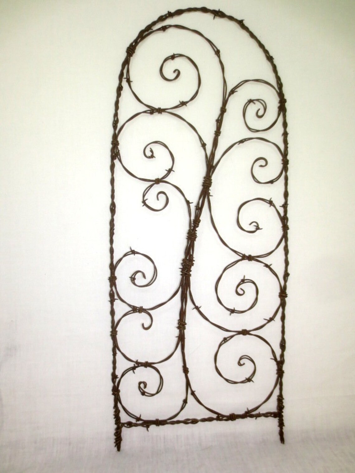 Sexy Spirals Barbed Wire Trellis Made to Order - Etsy