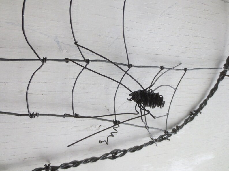 48 Tall Spider In A Tattered Web Barbed Wire Garden | Etsy