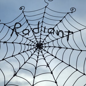 Radiant Barbed Wire Spider Web Sculpture Made to Order, Free Shipping ...