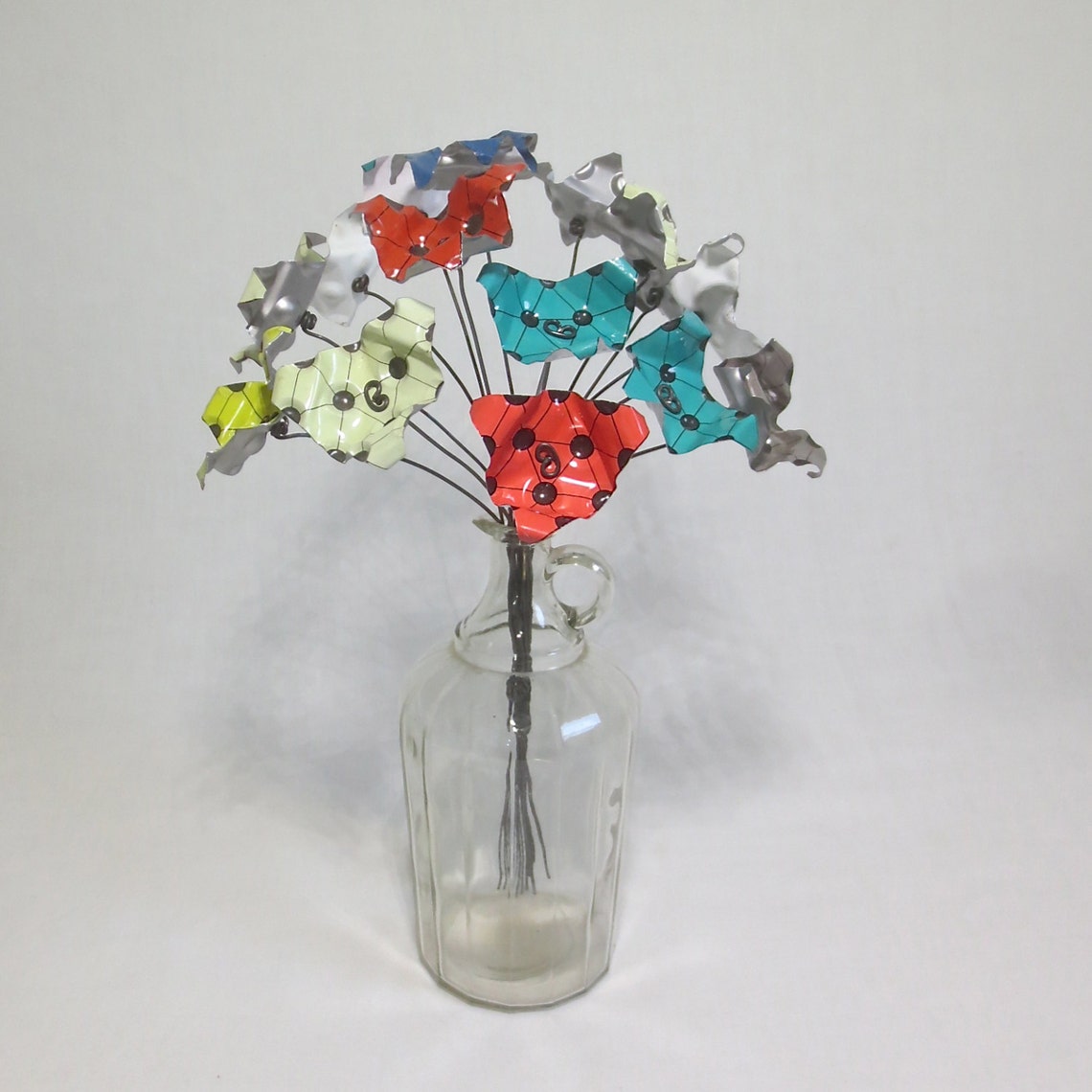 Brightly Colored Funky Circus Bouquet of Forever Blooming Metal Flowers ...