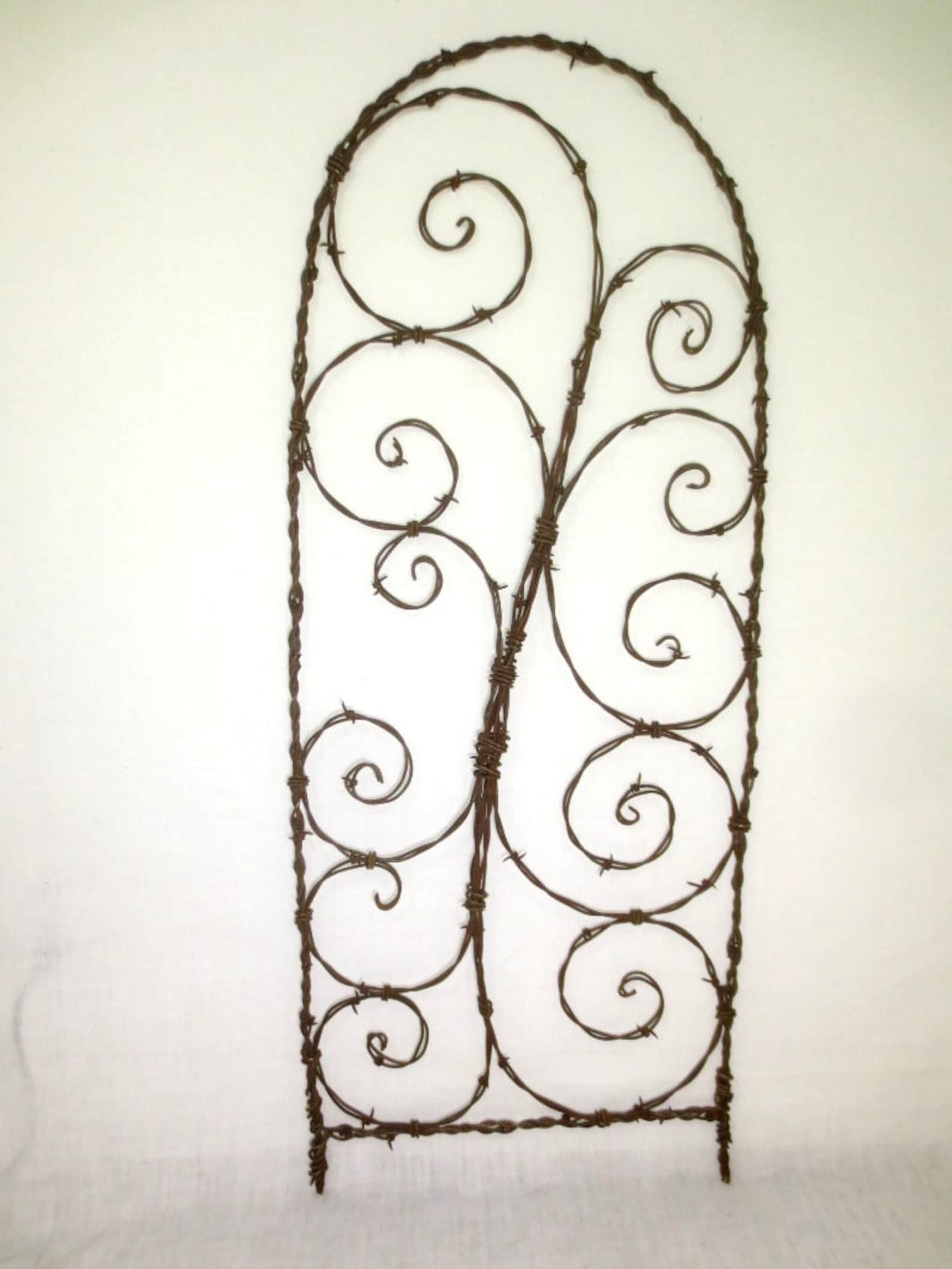 Sexy Spirals Barbed Wire Trellis Made to Order - Etsy