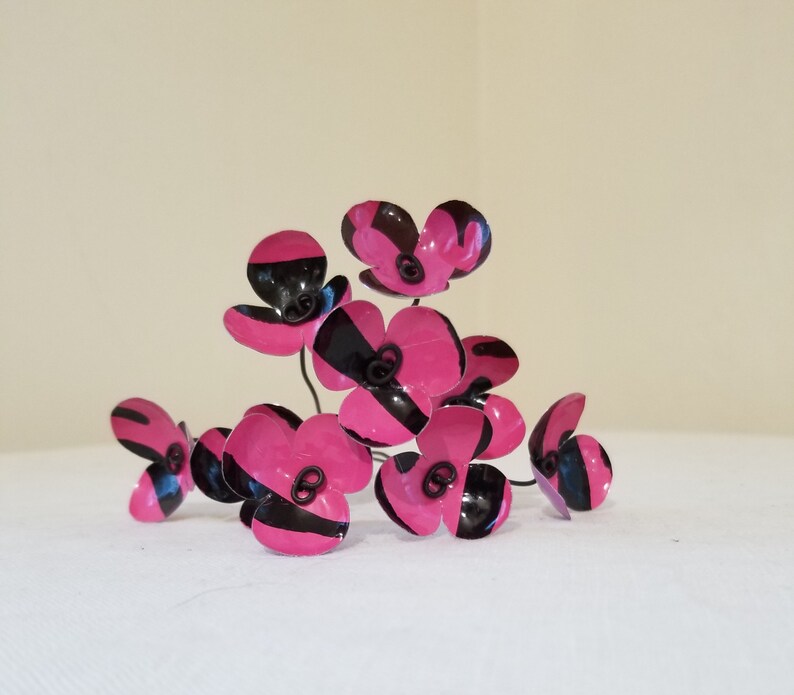 Exotic Pink Zebra Stripe Bouquet Forever Blooming Flowers Repurposed ...