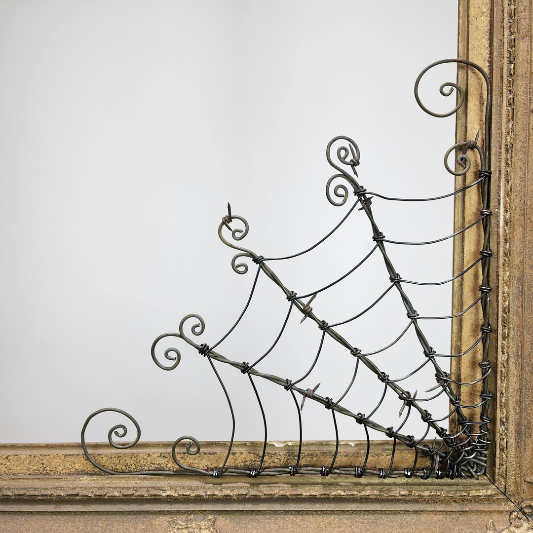 Twisted 12" Barbed Wire Corner Spider Web for Halloween, Free Shipping ...