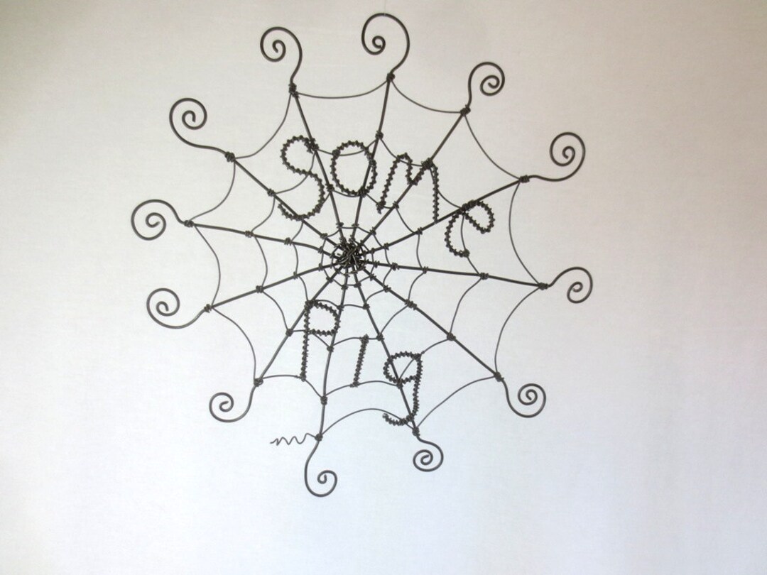 12 Some Pig Charlotte's Web Inspired Wire Spider Web - Etsy