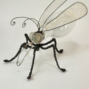 Large Mosquito Like Creature , Light Bulb & Wire Repurposed Sculpture ...