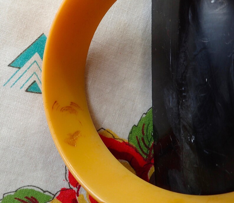 Vintage Carved Gold Bakelite Bracelet Retro | Etsy