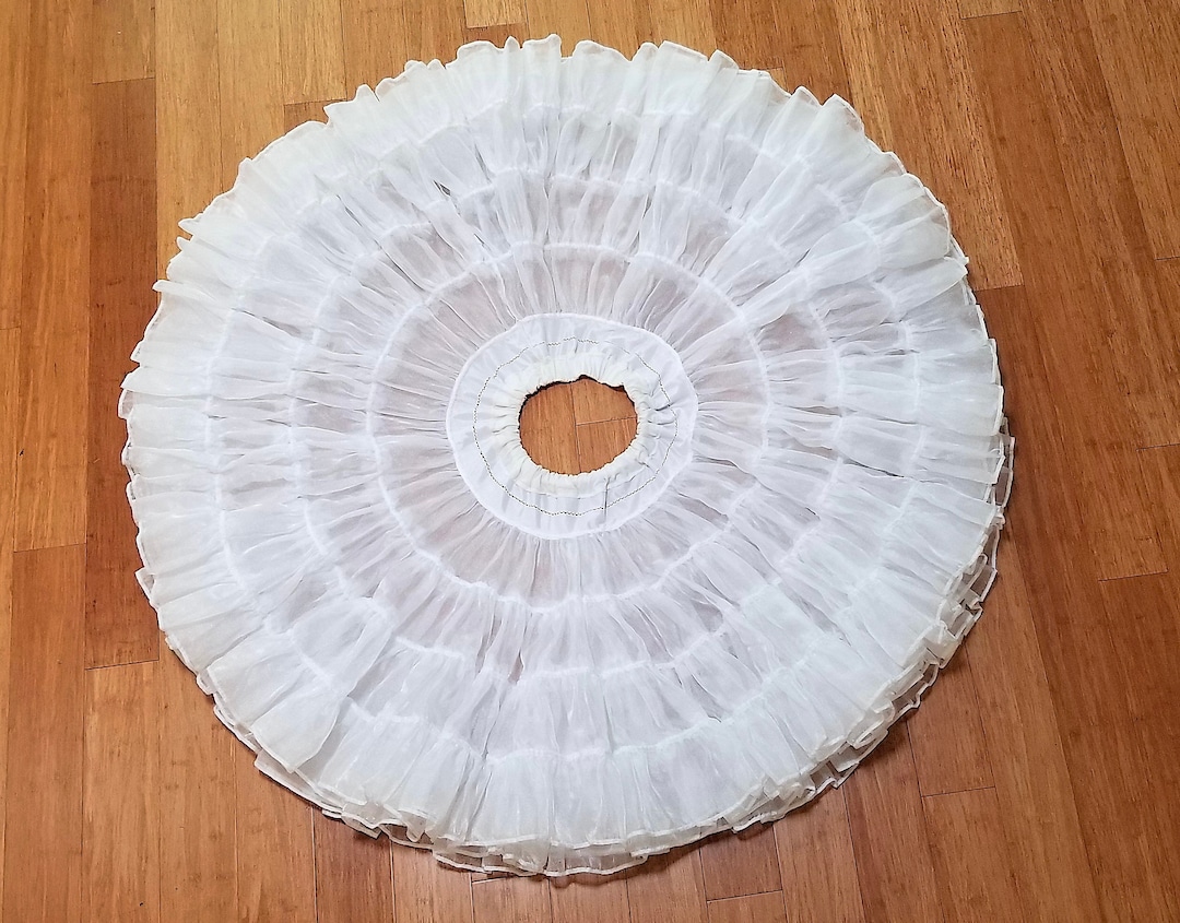 Vintage 4 Tier 2 Layer White Crinoline - Burlesque or Square Dance ...