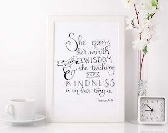 Proverbs 31 26 - Etsy