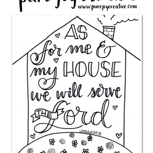 As for Me and My House We Will Serve the Lord - Joshua 24:15 Printable ...