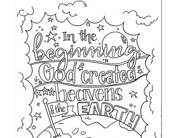 God Created Earth Coloring Pages