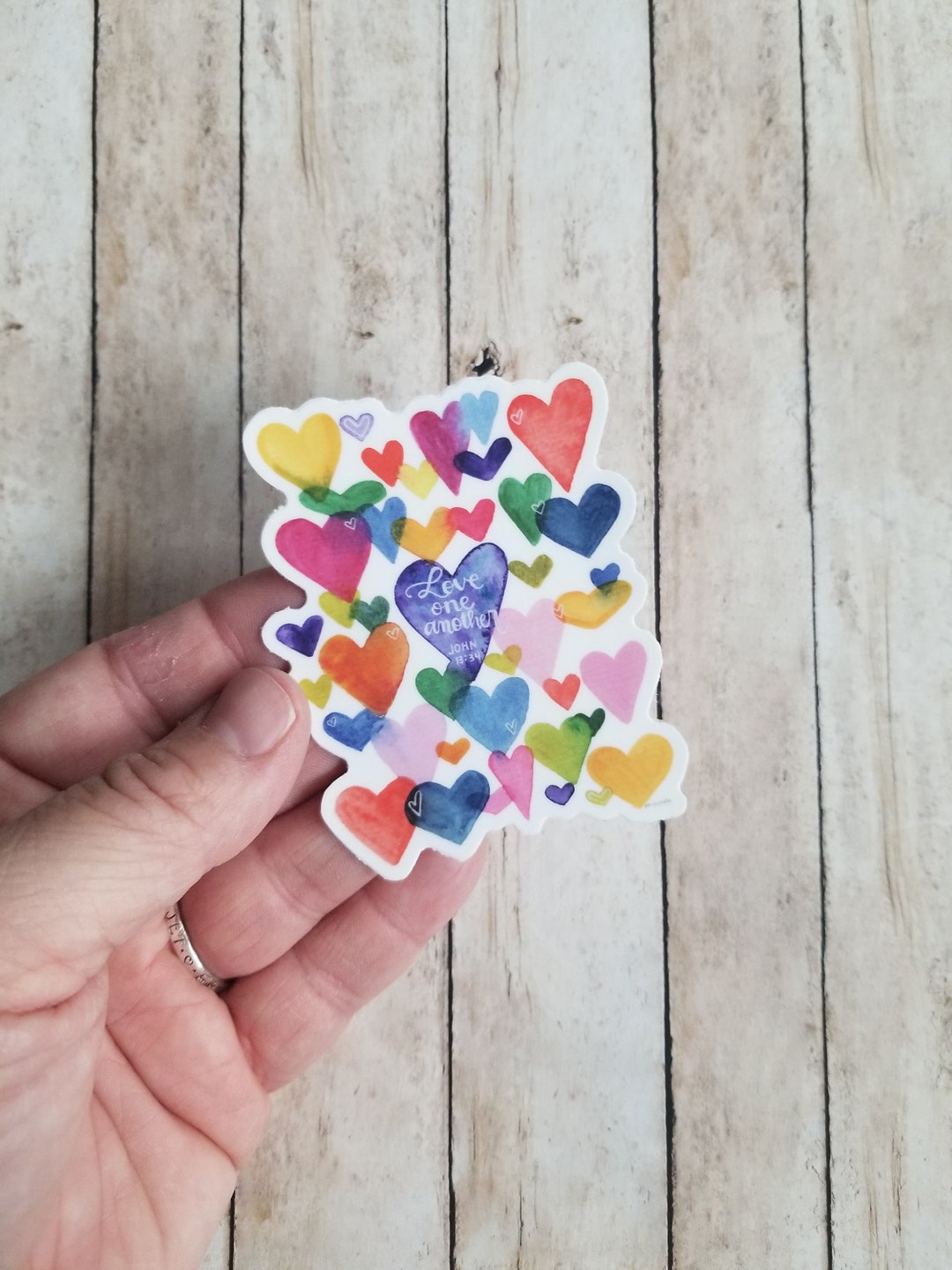 Love One Another Vinyl Sticker, Christian Sticker, Let Your Light Shine ...