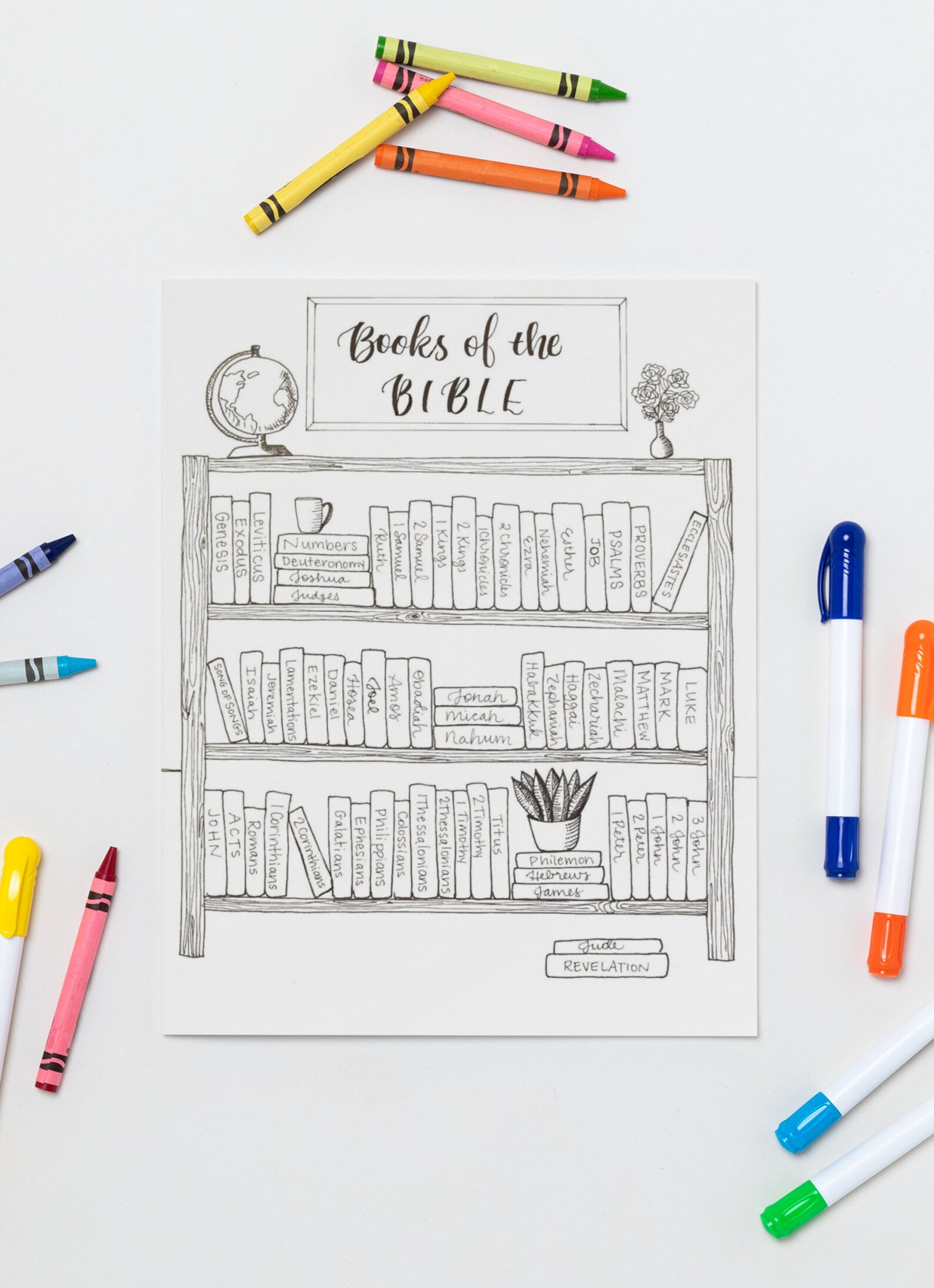 Books of the Bible Printable Coloring Tracker | Etsy