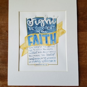Custom Scripture Art Paintings Confirmation Verse Art Custom Watercolor ...