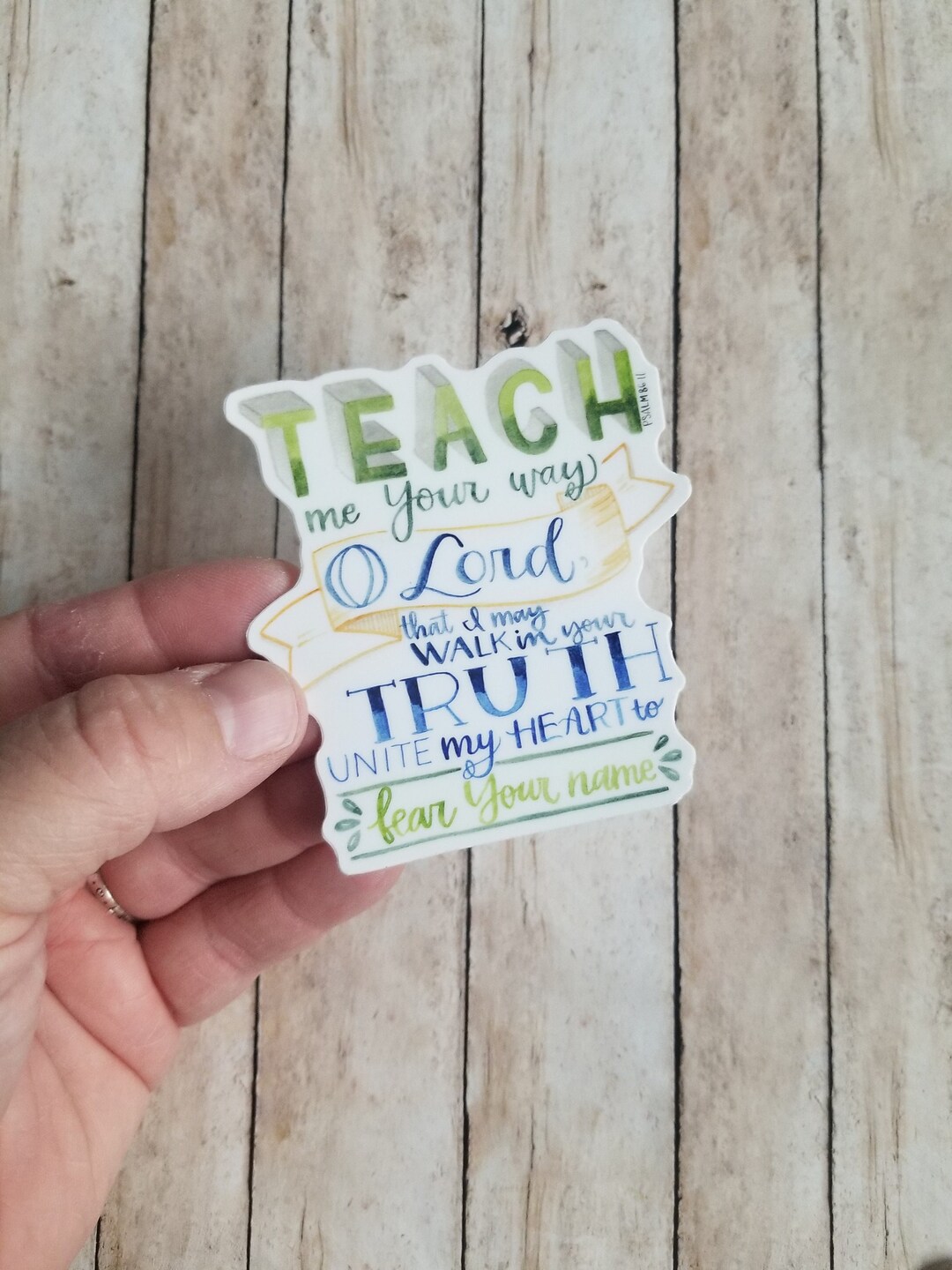 Teach Me Your Ways Oh Lord Sticker, Vinyl Sticker, Teacher Gift ...