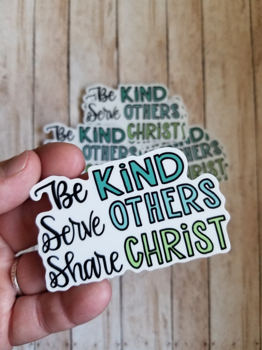 Be Kind, Serve Others, Share Christ - Vinyl Sticker, Christian ...