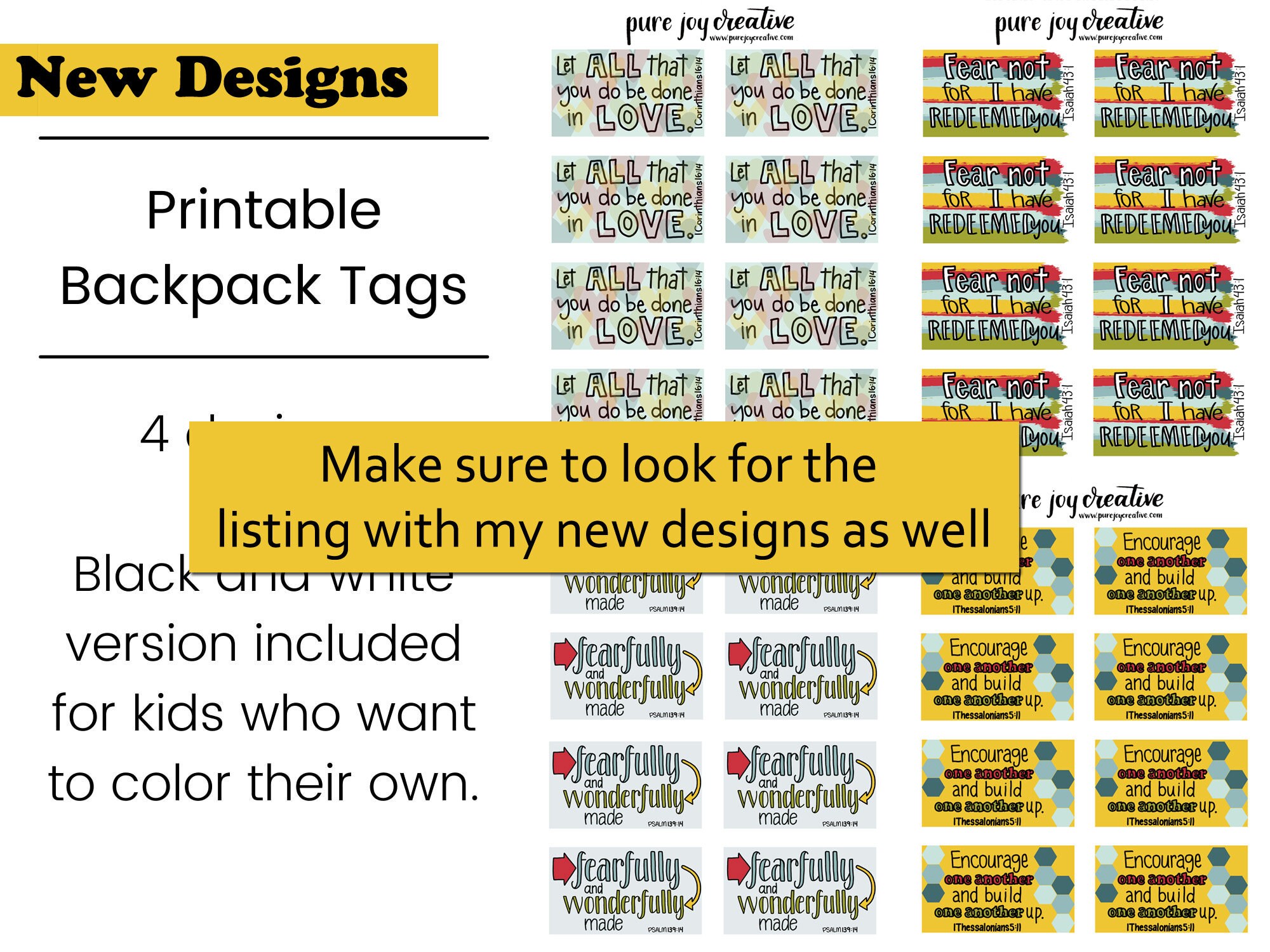Printable Backpack Tags - Group License - Etsy