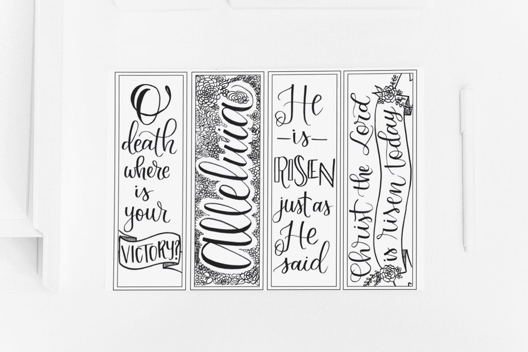 Printable Easter Bookmarks - Alleluia, He is Risen, Christ the Lord ...