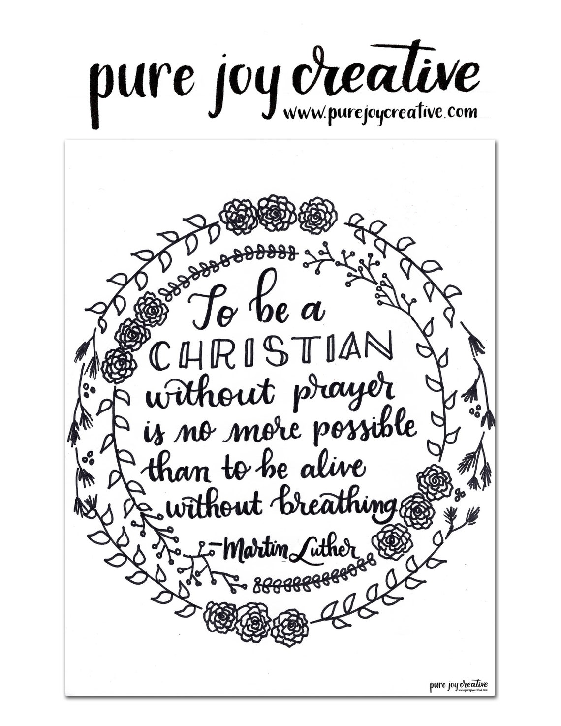 Martin Luther Prayer Quote Printable Coloring Page - Etsy