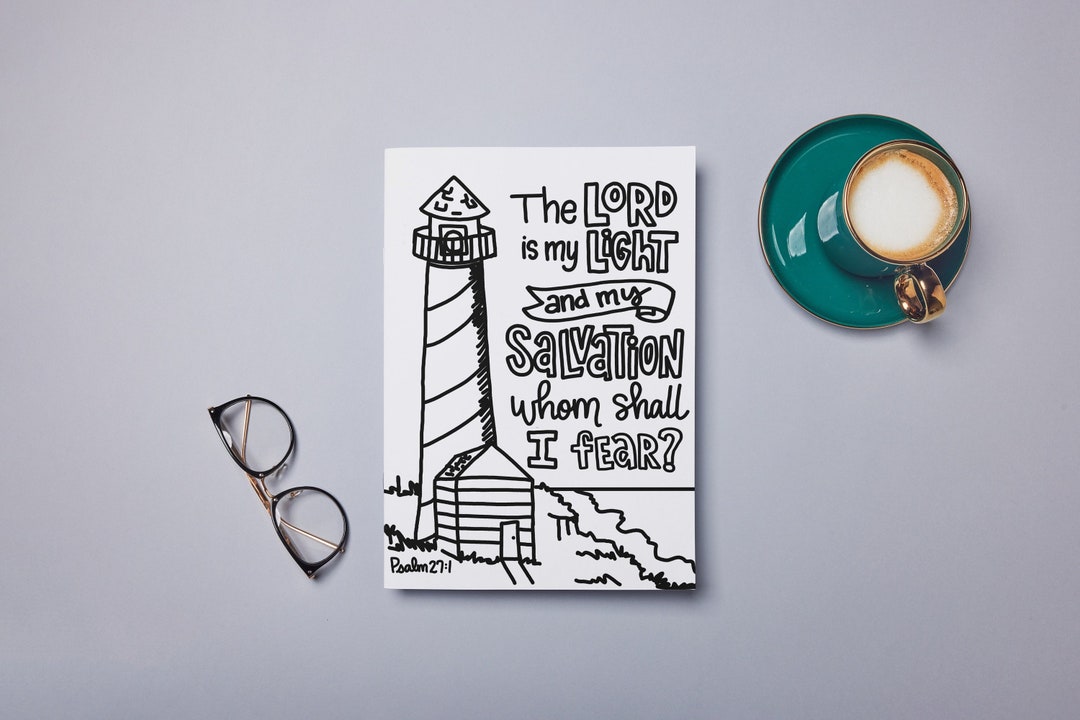 The Lord is My Light and My Salvation - Psalm 27 Coloring Page Digital ...