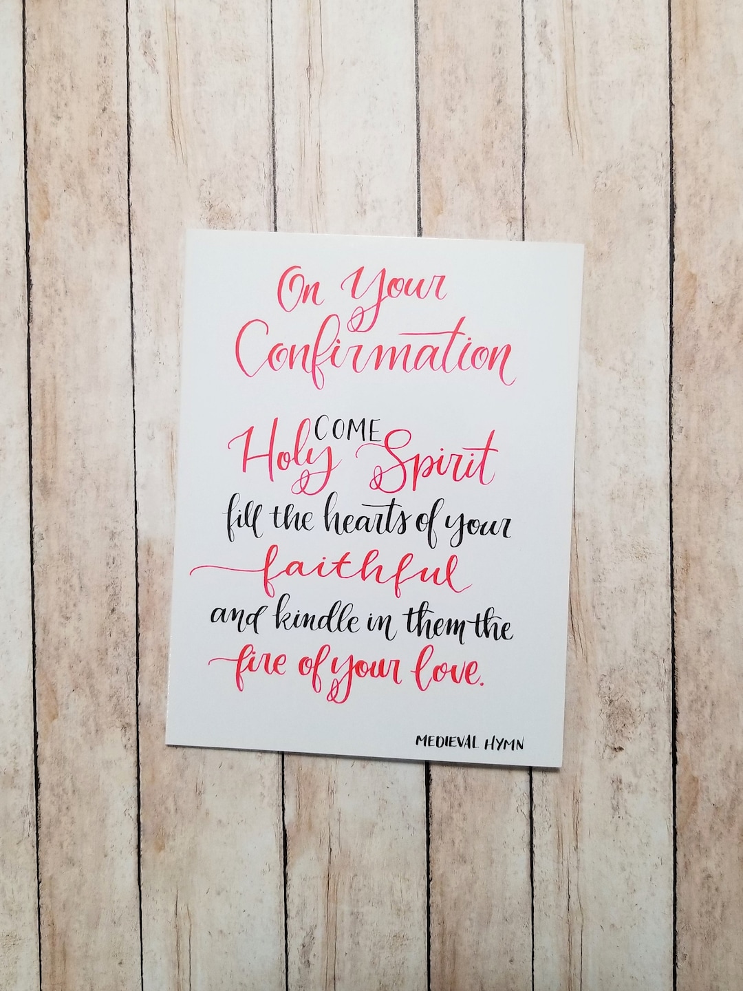 Confirmation Card - Come Holy Spirit Fill the Hearts of Your Faithful ...