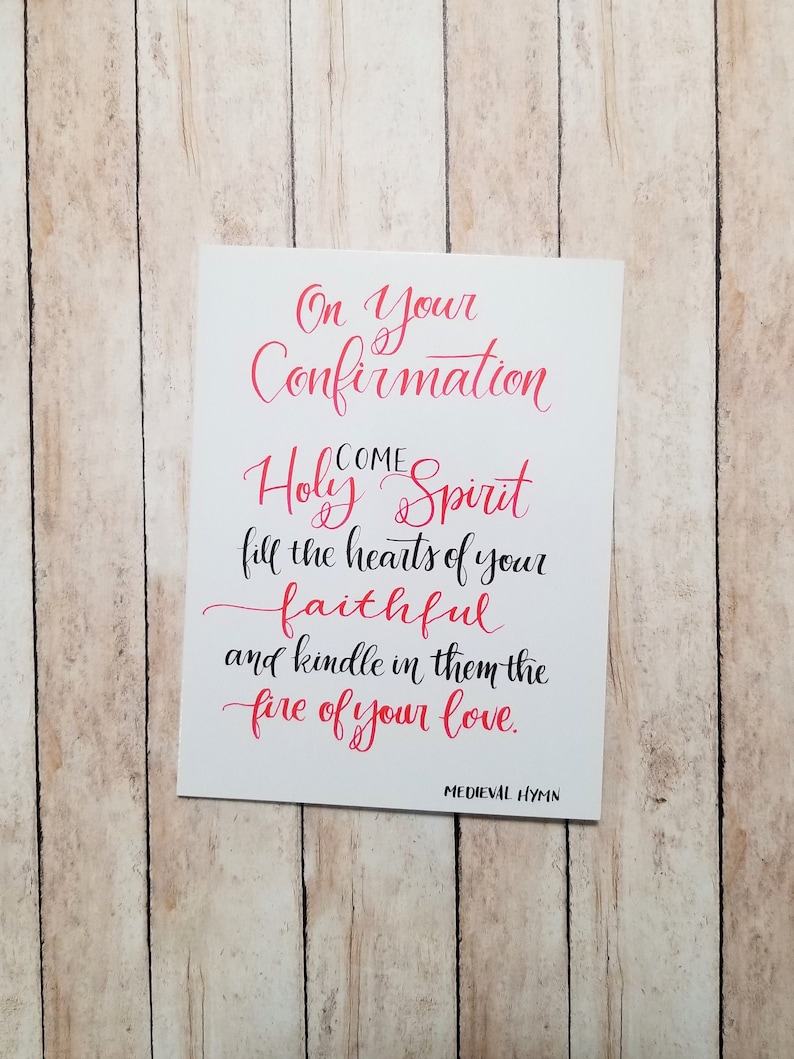 Confirmation Greeting Card: Holy Spirit Hymn - Etsy