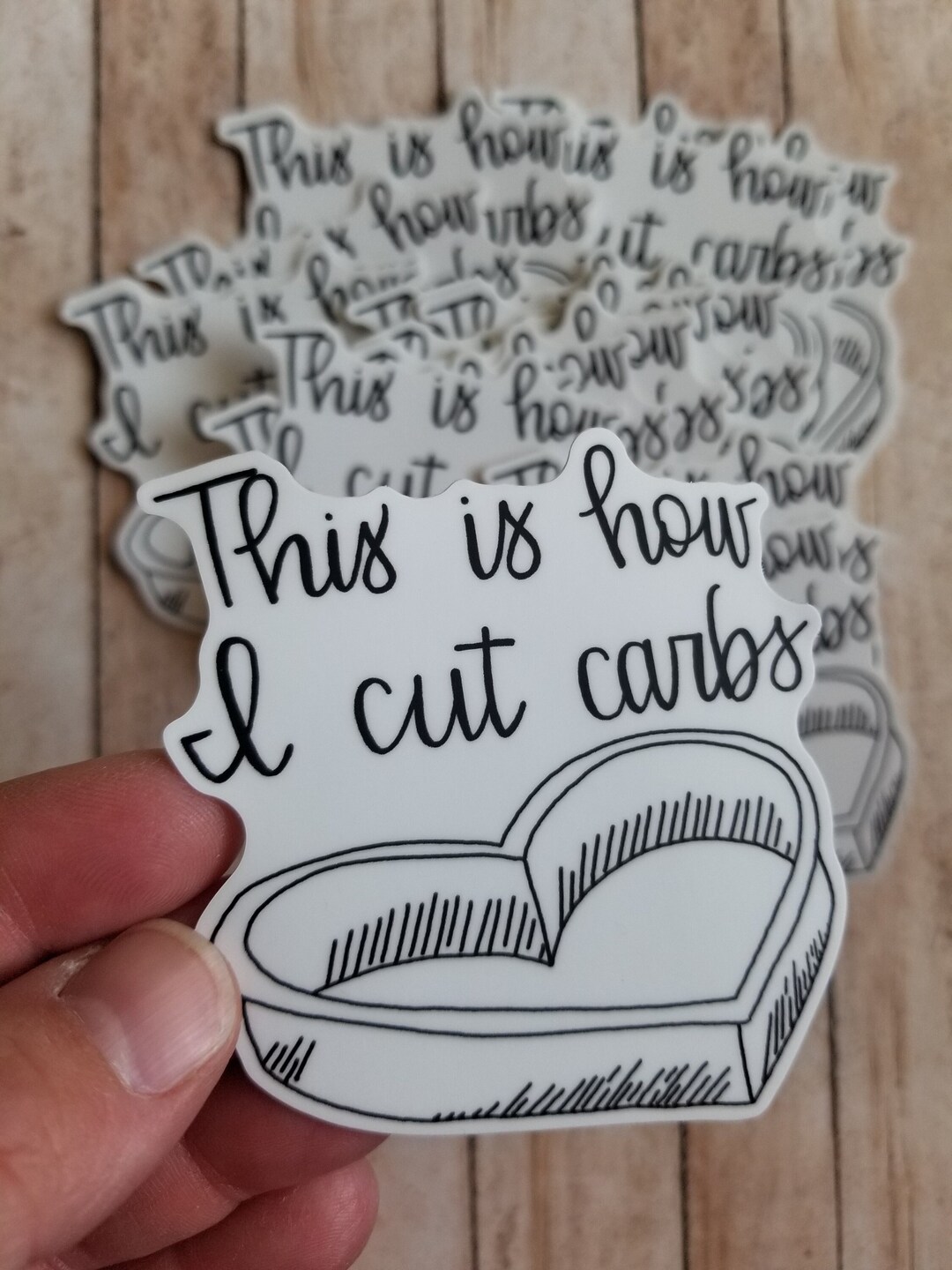This is How I Cut Carbs Vinyl Sticker, Durable Washable Sticker, Cookie ...