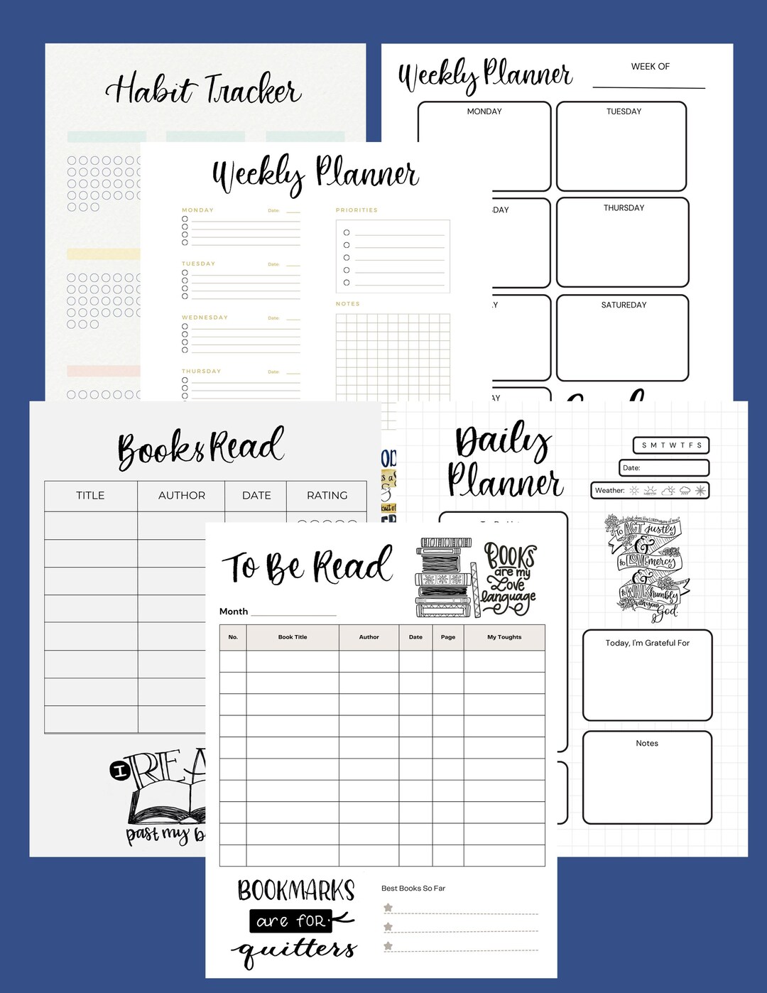 Neutral Daily Weekly Planner Printable: Scripture Verses (PDF Download ...