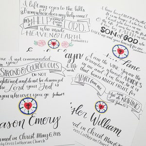 Custom Scripture Art Paintings Confirmation Verse Art Custom Watercolor ...