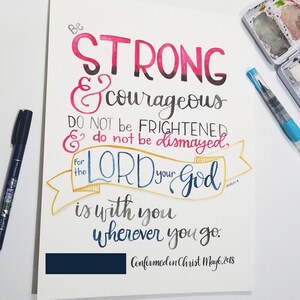 Custom Scripture Art Paintings Confirmation Verse Art Custom Watercolor ...