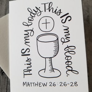This IS My Body. This IS My Blood. First Communion Greeting Card ...