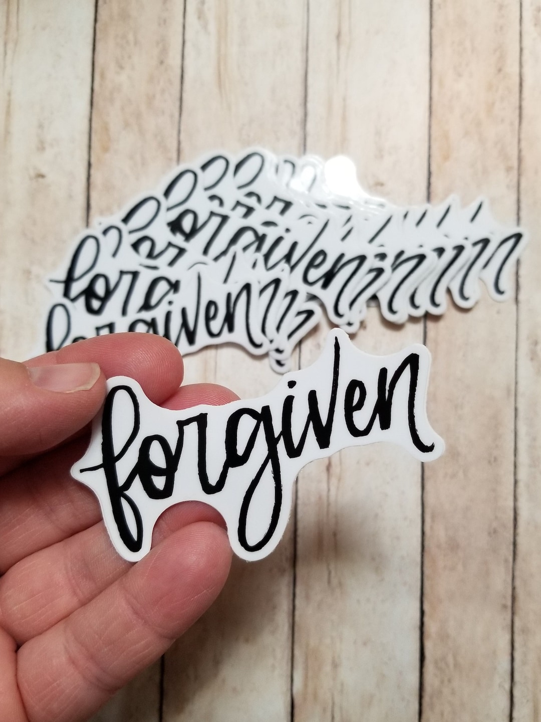 Forgiven Hand Lettered Vinyl Sticker - Etsy