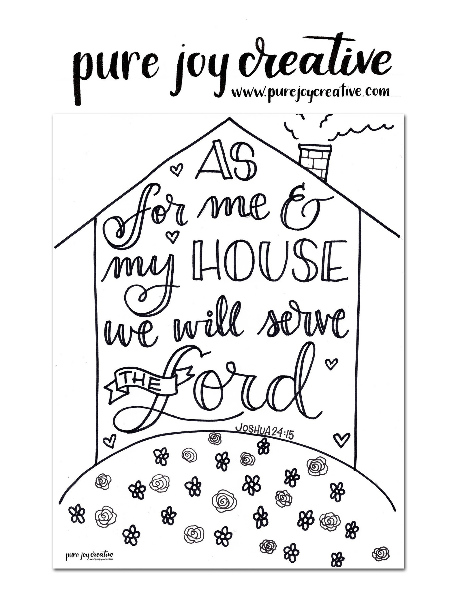 As for Me and My House We Will Serve the Lord Joshua 24:15 Printable ...