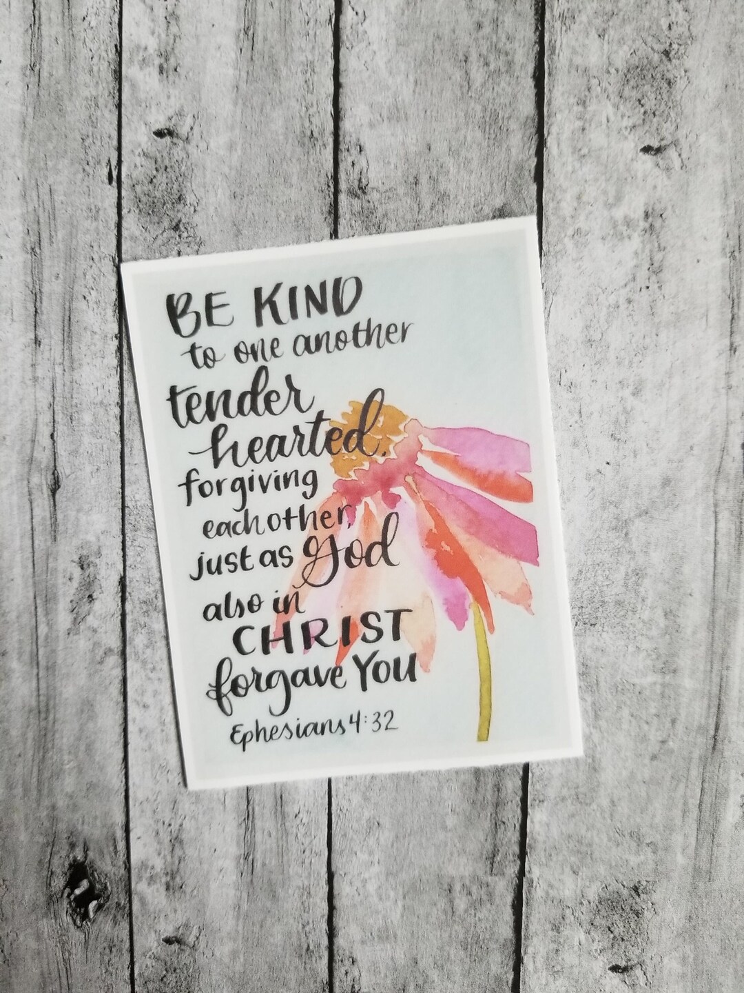 Be Kind to One Another Ephesians 4:32 Bible Verse Vinyl Sticker ...