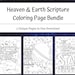 Heaven and Earth Scripture Coloring Page Bundle 3 Printable Designs for ...