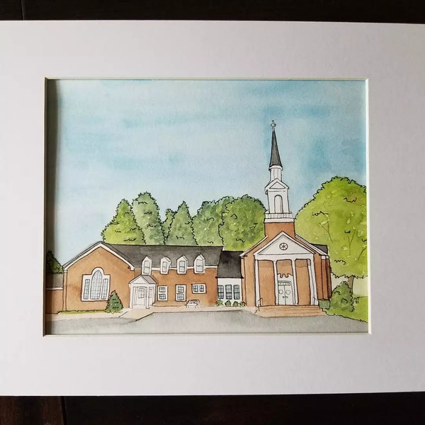Church Painting - Etsy