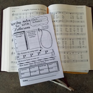 Worship Notes for Little Lutherans, One Year Lectionary Children's ...