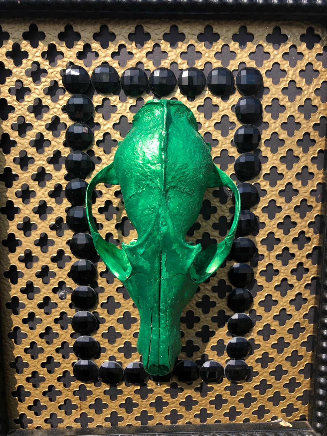 Emerald Iridescent Fox Skull - Etsy