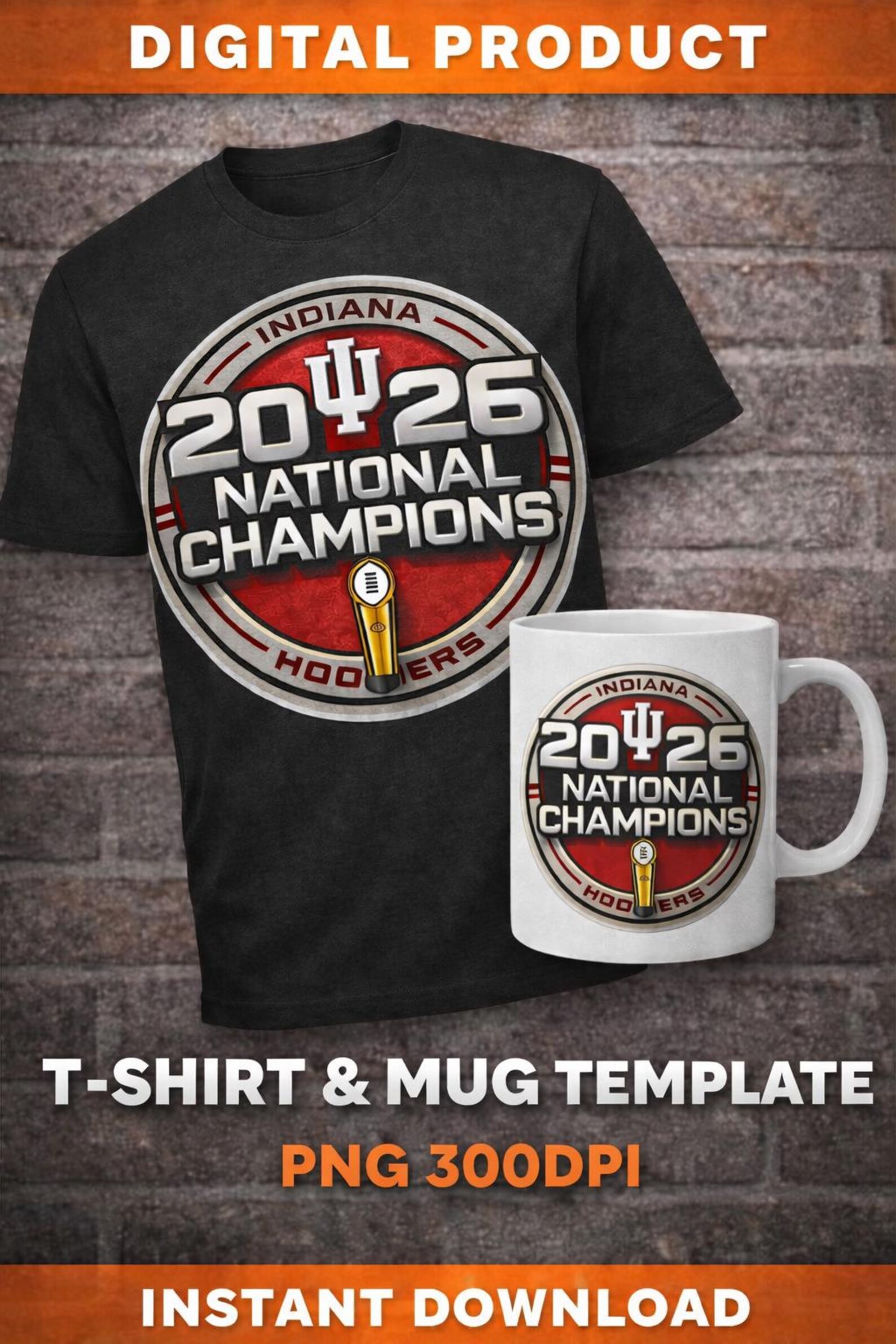 Indiana Hoosiers 2026 National Champions PNG, IU Football Championship ...