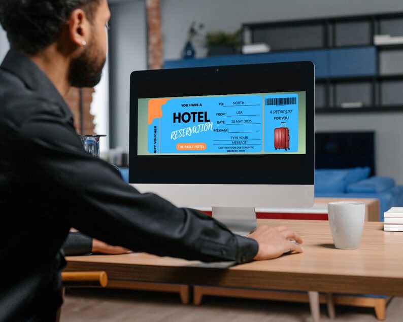 Custom Hotel Reservation Ticket, Surprise Trip Gift (printable) - Etsy