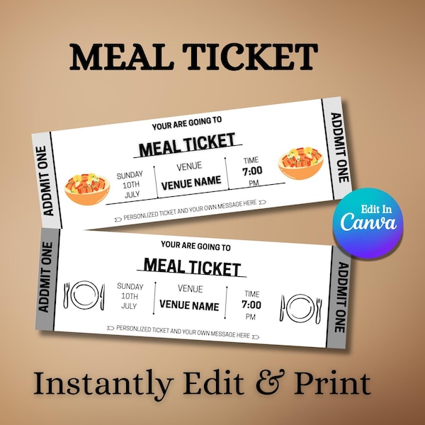 Printable Meal Cards - Etsy
