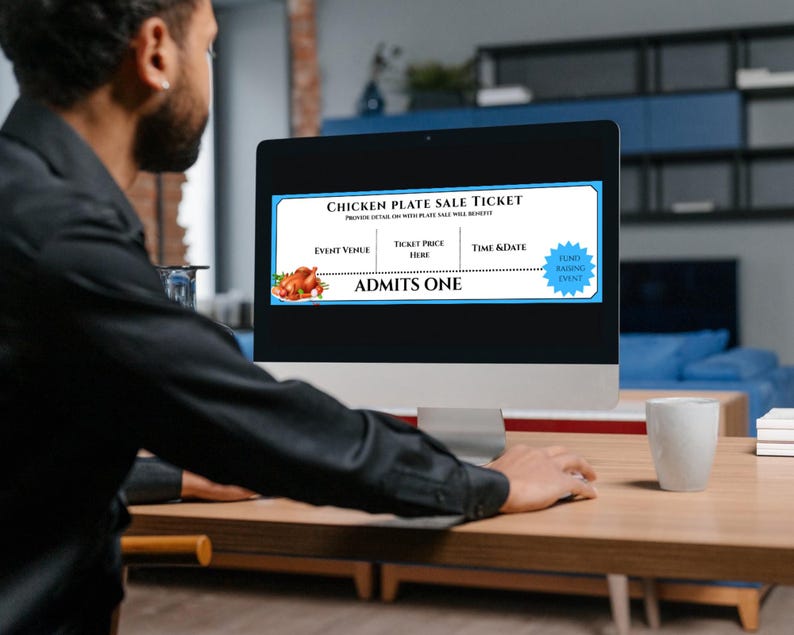 Editable Chicken Plate Sale Ticket, Fundraiser Event (printable PDF) - Etsy