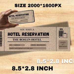 Hotel Reservation Ticket, Travel Voucher Gift, Hotel Booking Pass ...