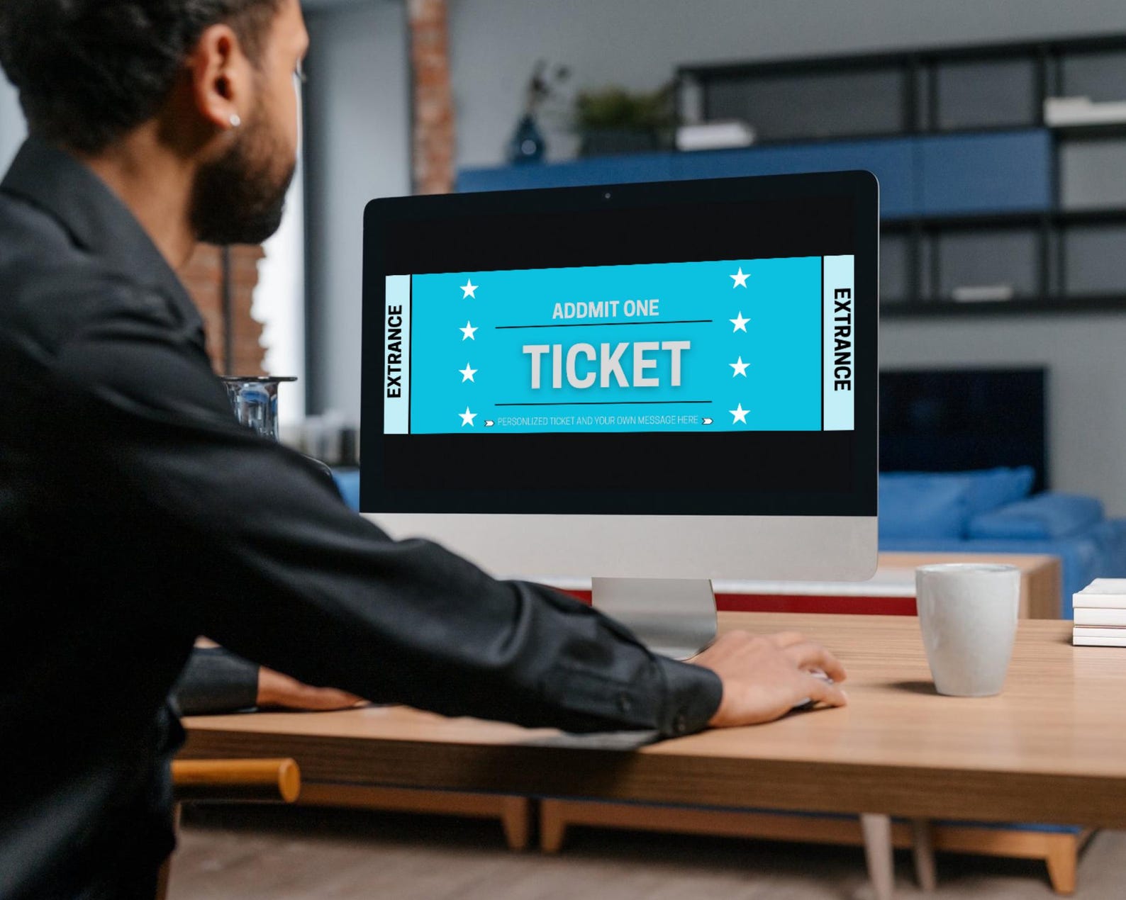 Editable Surprise Ticket: Addmit One Ticket, Canva Template, DIY Event ...