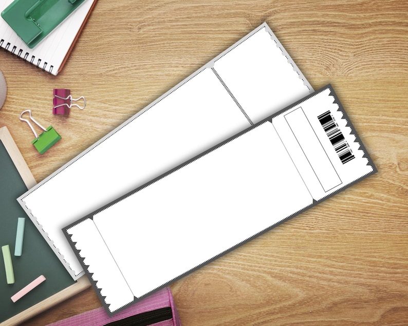 Editable Event Ticket Template: Blank Ticket Template, Printable ...