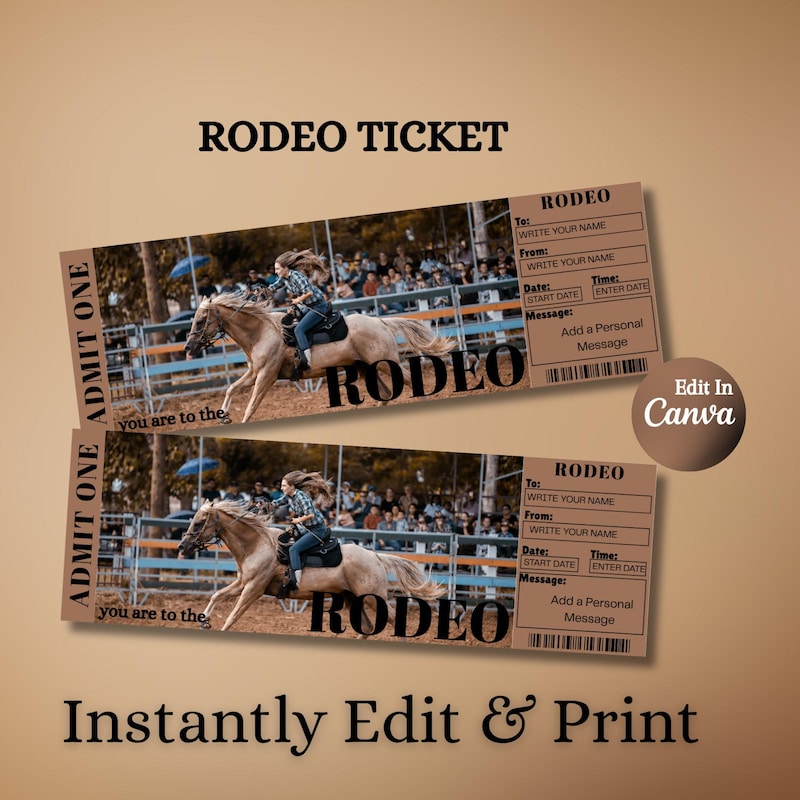 Western Ticket Design - Etsy
