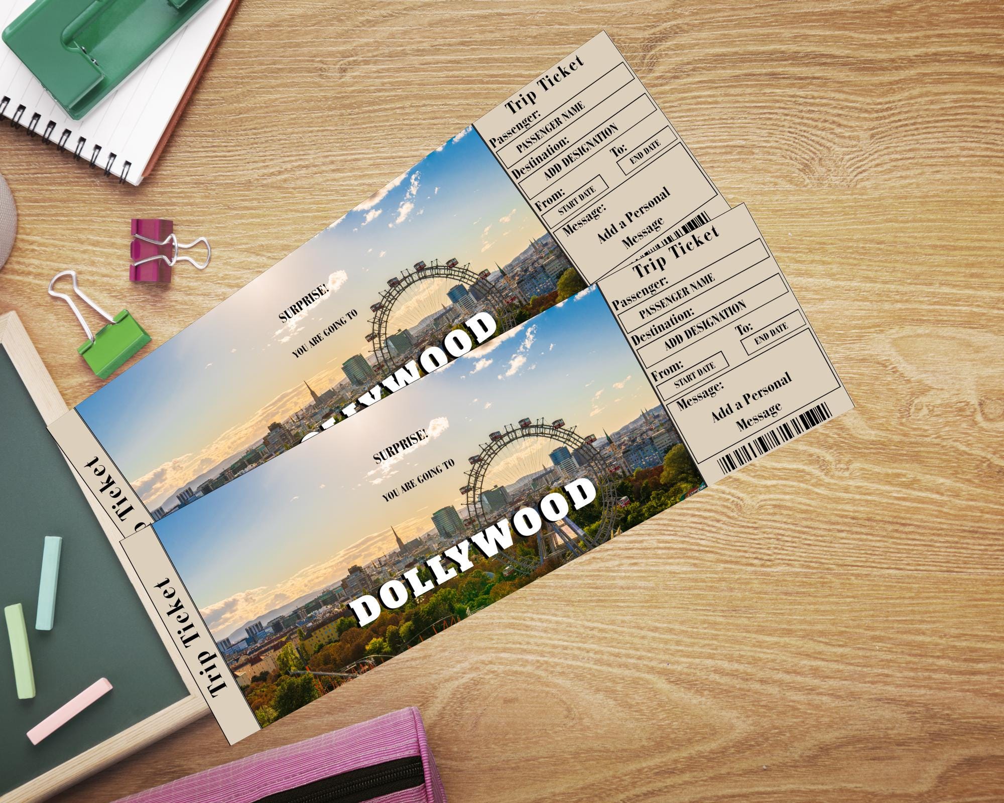 Surprise Dollywood Ticket, Personalized Trip Reveal, Tennessee Vacation ...
