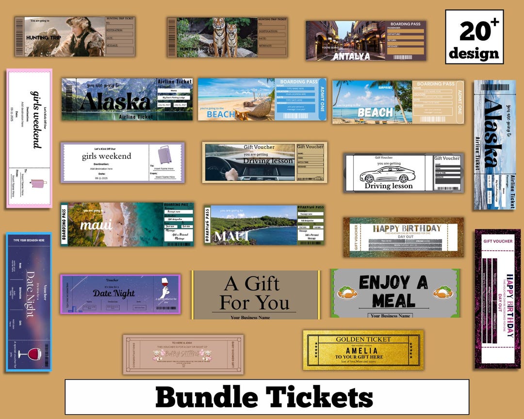 20 Surprise Ticket Bundle | Printable Gift Tickets | Dollywood ...