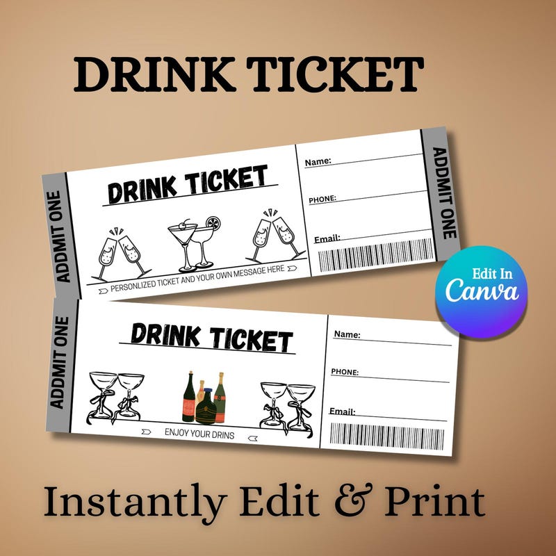 Drink Tickets - Etsy