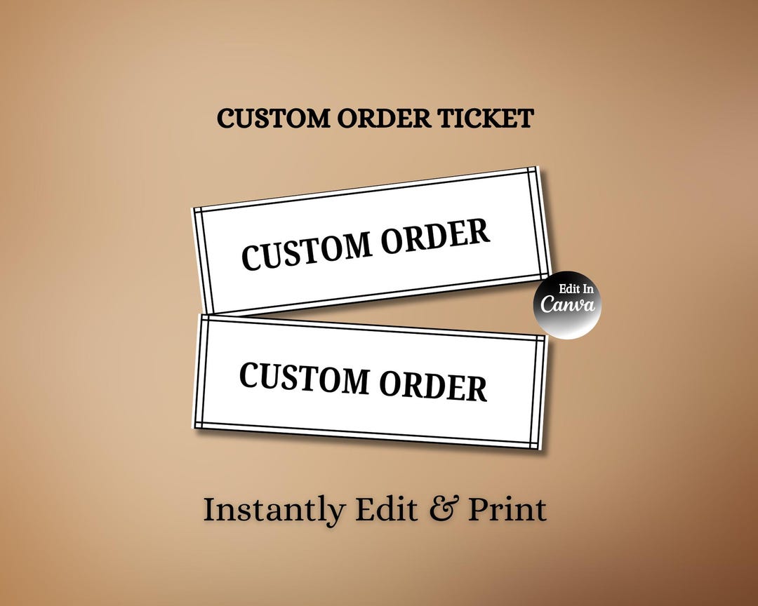 Custom Order Ticket, Travel Pass Experience, Plane Ticket Adventure ...